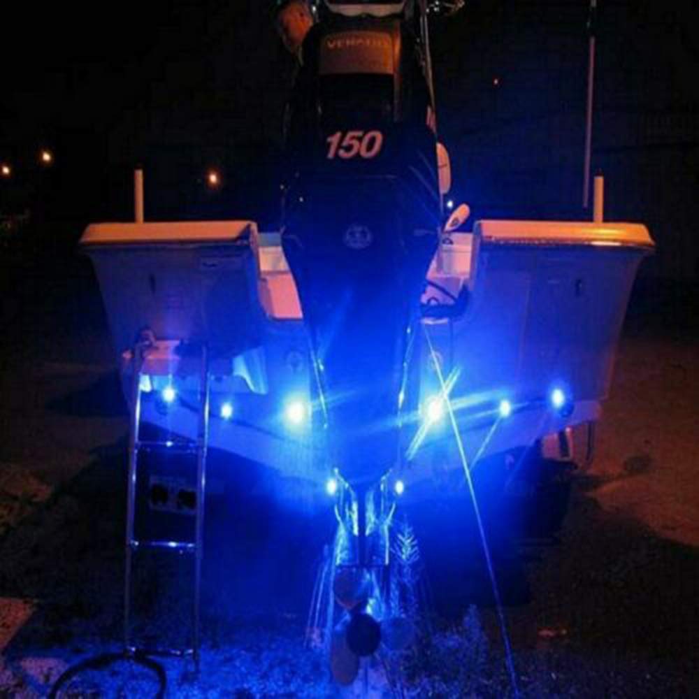 Boat Fishing Lights Jyving 4-Pack 12V 3W Blue LED Boat Lights ...