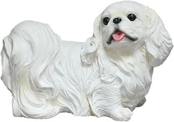 Amazon.co.jp: JJM Pekingese Figure, Standing Figure, White, Cute, Dog ...