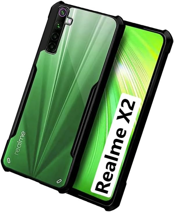 COBERTA Back Cover for Realme X2 Back Cover Case - Black Transparent ...