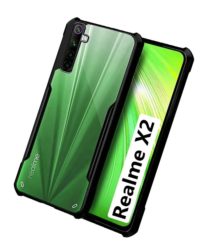 COBERTA Back Cover for Realme X2 Back Cover Case - Black Transparent ...