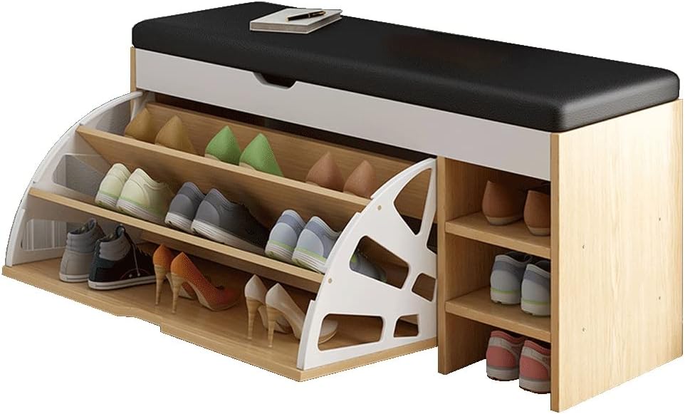 Amazon.com: HIHELO Storage Bench Bed Bench Home Shoe Stool Clamshell ...