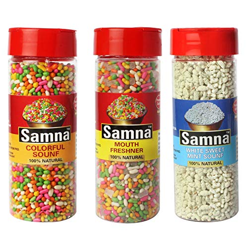 Combo of Samna Colorful Saunf, Mouth Freshner and White Sweet Mint ...
