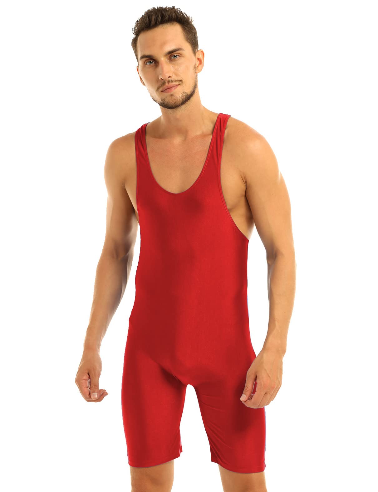 Buy YiZYiF Men's Wrestling Singlet Softsuit with Classic Style One ...