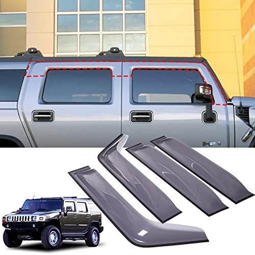Amazon.com: Car Door Window Visor Wind Rain Sun Smoke Guard Deflector ...