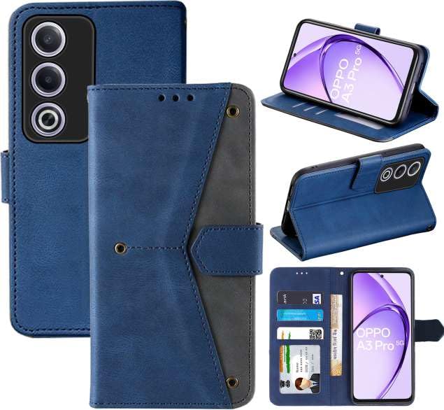 RAHISHI Artificial Leather Flip Cover Compatible for Oppo A3 Pro 5G ...