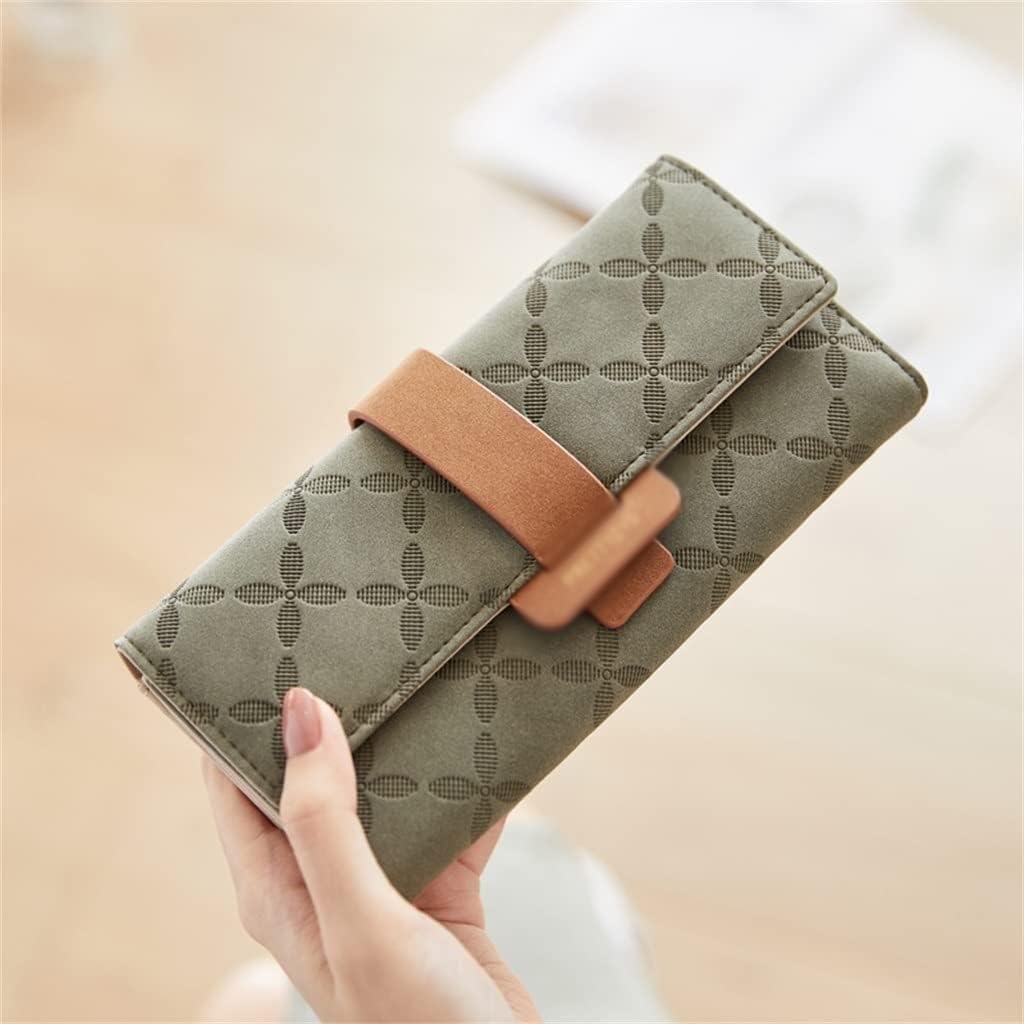 Amazon.com: Ladies Wallet Vintage Long Matte Leather Variety Ladies ...