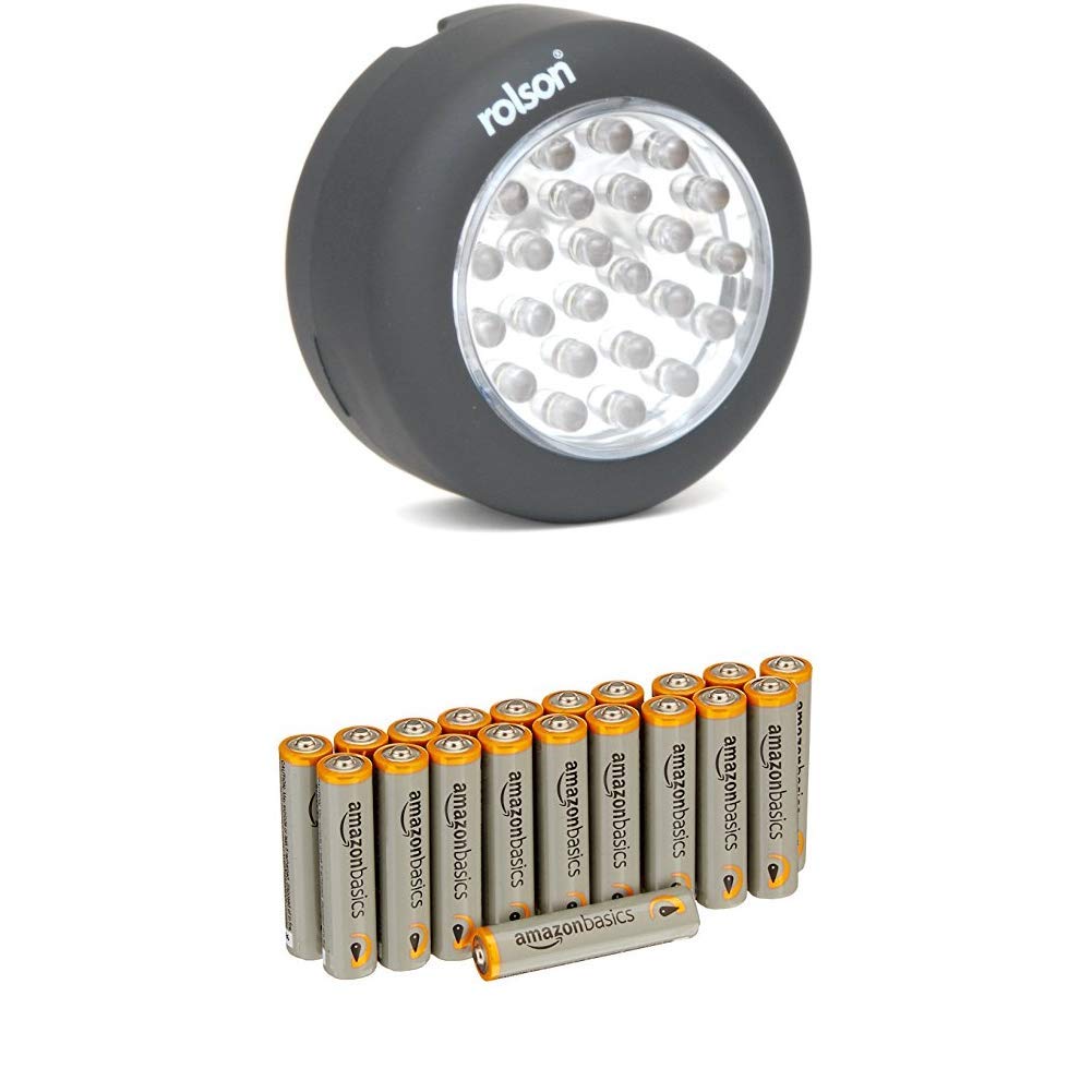 Rolson 60702 24 LED Lamp with Hook and Magnet with Amazon Basics ...