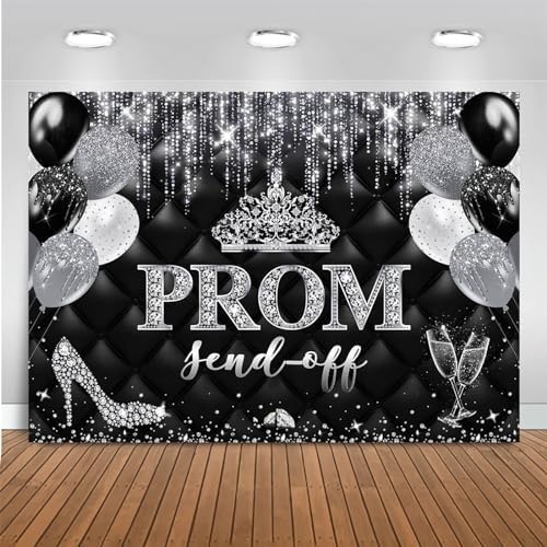 Amazon.com : Mocsicka Prom Send Off 2025 Backdrop Crown Graduation Prom ...
