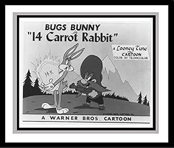 Bugs Bunny and Yosemite Sam in"14 Carrot Rabbit" Studio Lobby Card ...