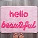 Amazon.com: Hello Beautiful Bath Mat Light Pink Blush Peach Coral Cute ...
