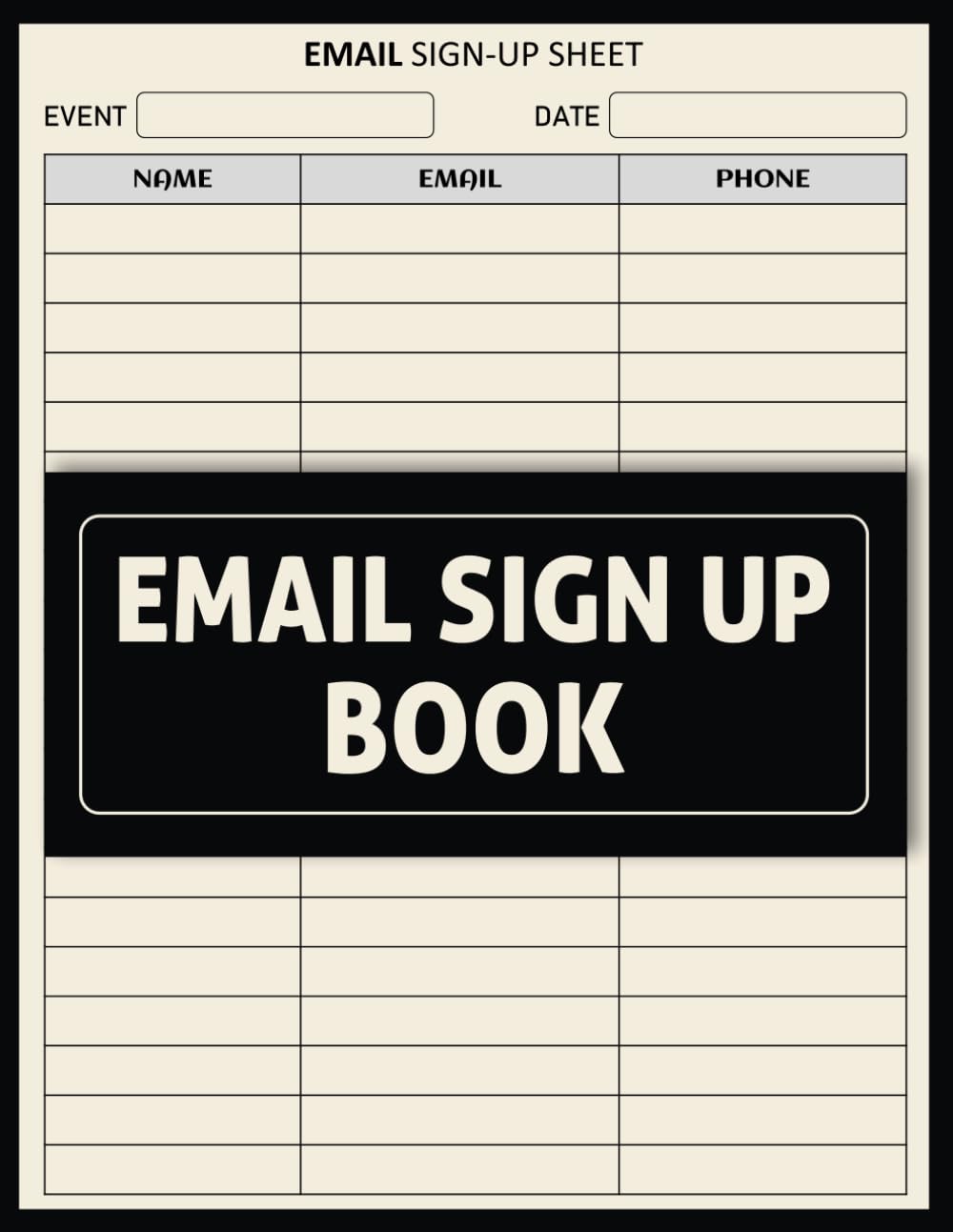 Email Sign Up Book: Capture And Organize Email Sign-Ups with This ...