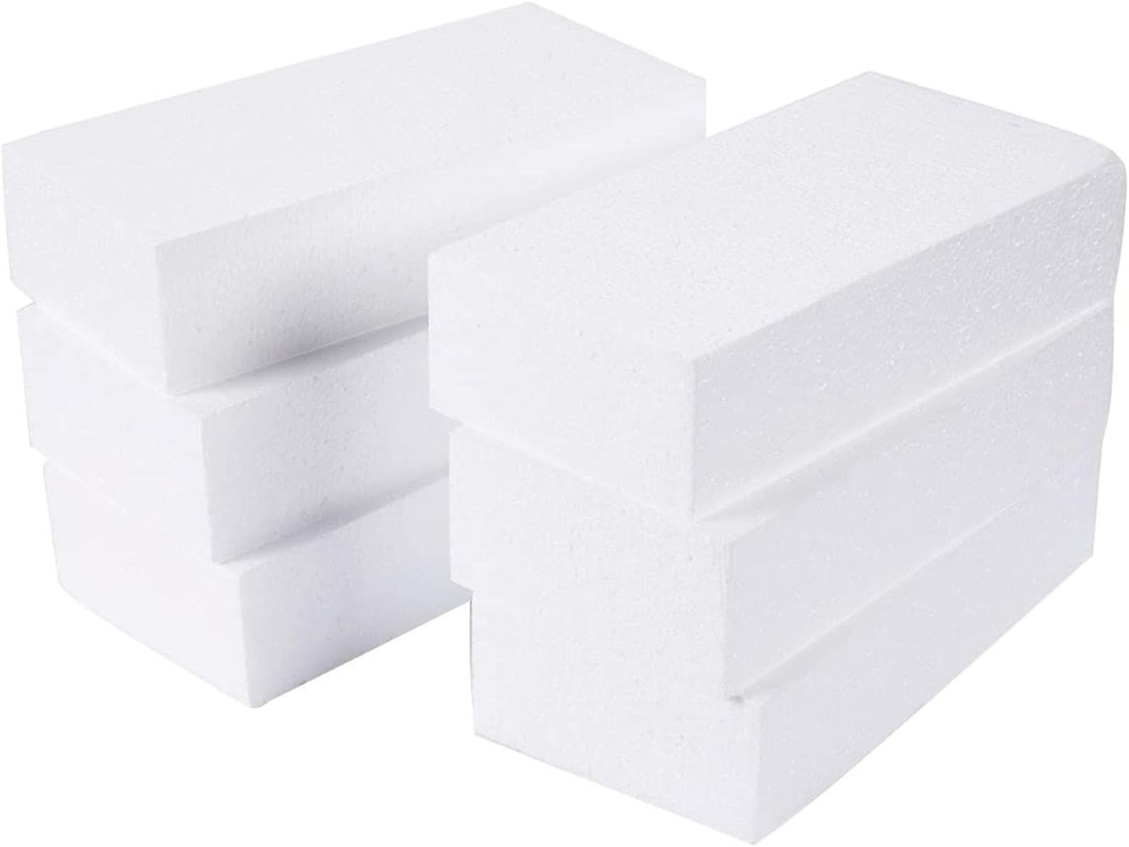 Amazon.com: Juvale 6 Pack Foam Blocks for Crafts - Polystyrene Brick ...