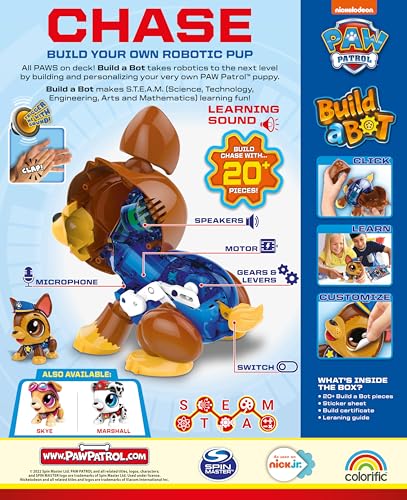 Snapklik.com : Build A Bot Paw Patrol Chase - Build Your Own Robotic Pet