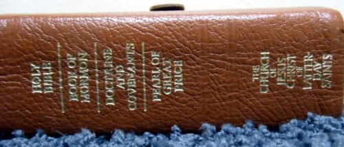 LDS Mormon Mini Brown Calfskin Leather Quad Indexed Scripture Set 6 ...