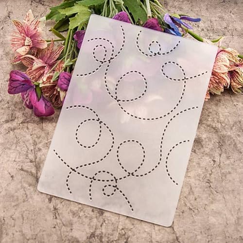 Amazon.com: Dotted Line Dot Background Pattern Plastic Embossing Folder ...