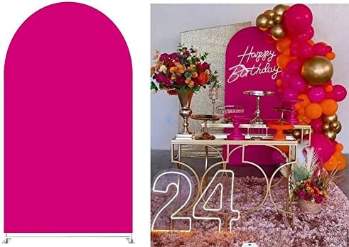 Amazon.com : ittsmnt Arch Backdrop Covers Bright Pink Arched Stretchy ...