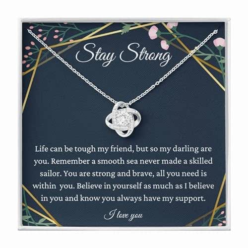 Amazon.com: Love Knot Sympathy Gift Stay Strong Positive Message ...