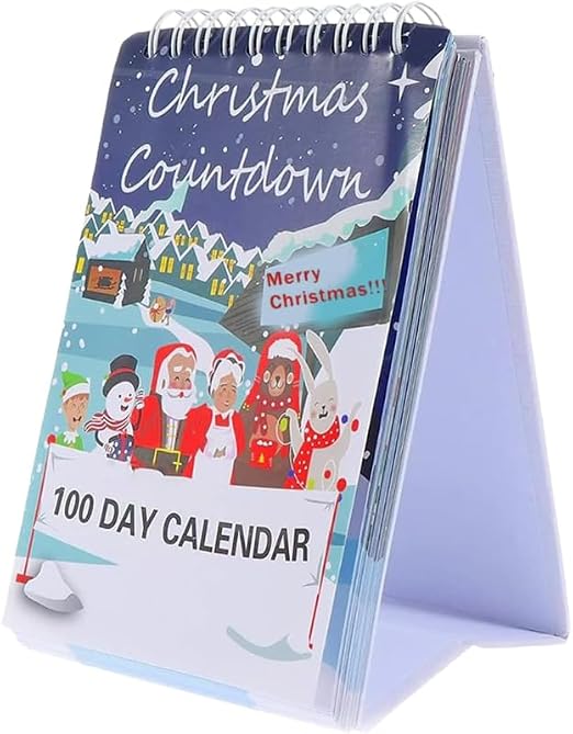 Christmas Tear Off Countdown Desk Calendar 2025, 100 Days Christmas ...