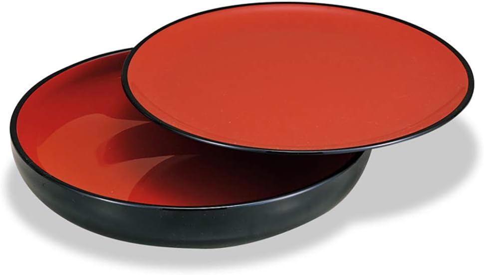 Amazon.co.jp: 山中塗 漆器の盛器 10.0皿付盛鉢 R-238 黒内朱 M17405-2 : ホーム＆キッチン