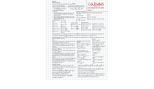Calculus 2 Formula Sheet