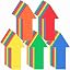 40 Pieces 8 Inch Arrow Sticker,Removable Adhesive Directional Sign ...