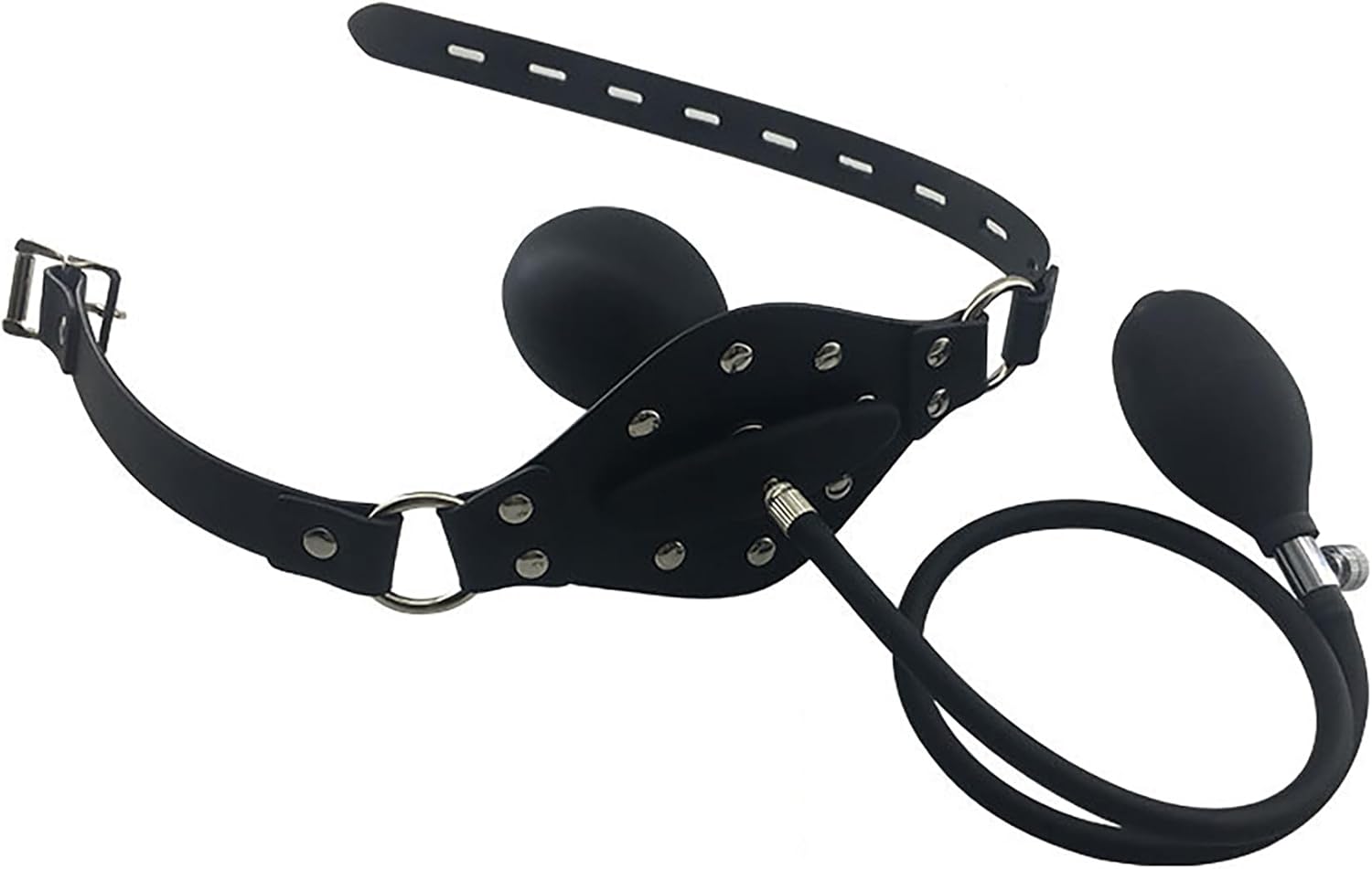 Kutocesy Mouth Gag Silicone Inflatable with Adjustable Elastic Belt ...