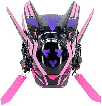 Amazon.com: pafgaf Cyber Masks Futuristic Led Helmet Full Face Mask for ...