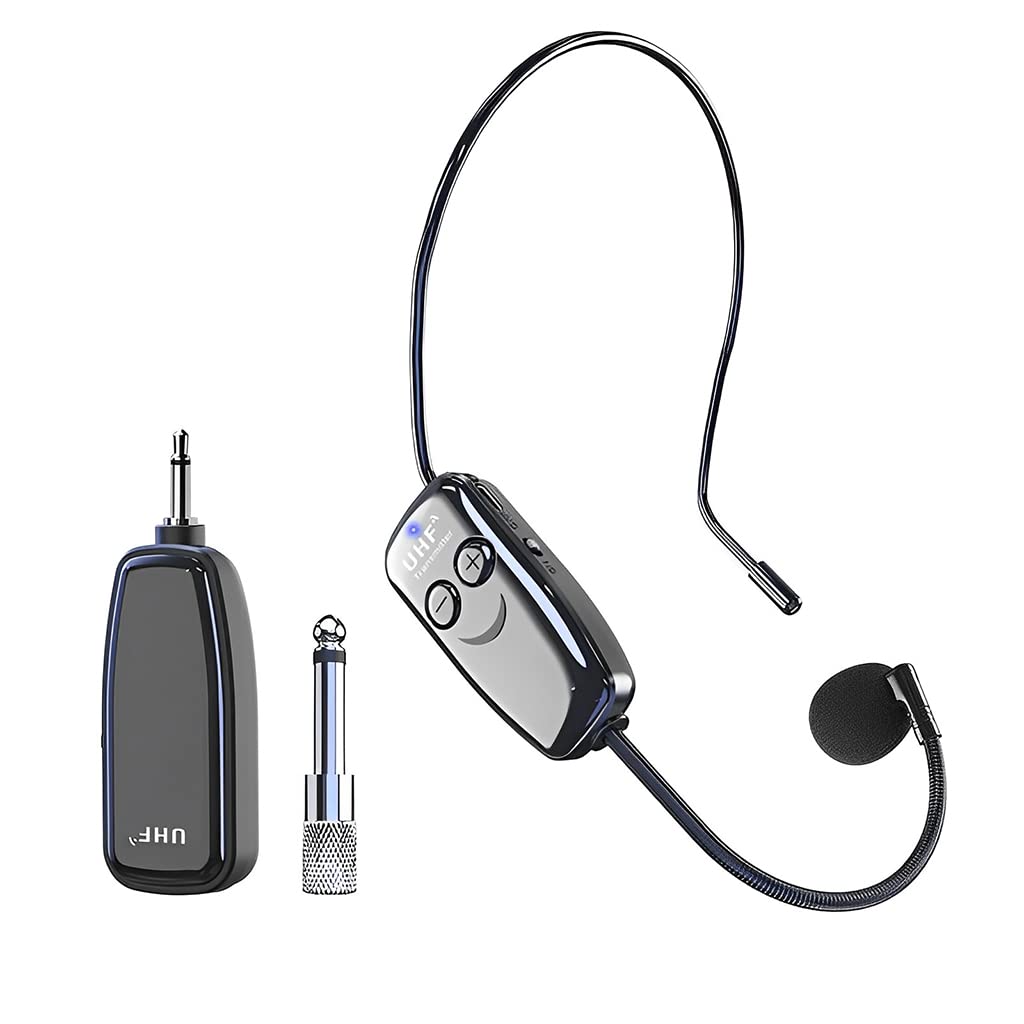 ZORBES® UHF Wireless Headset Mic, 160ft Wireless Microphone Headset UHF ...