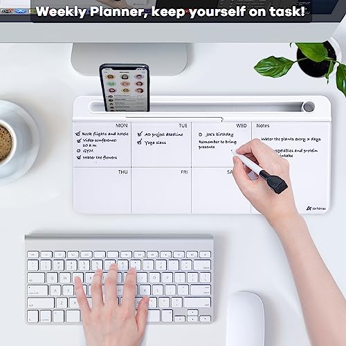 Snapklik.com : Varhomax Glass Weekly Dry Erase Desk White Board ...