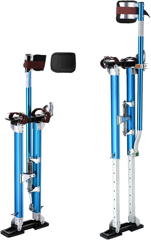 Amazon.com: ZeHuoGe Blue Drywall Stilts 24"-40" with Knee Pads ...