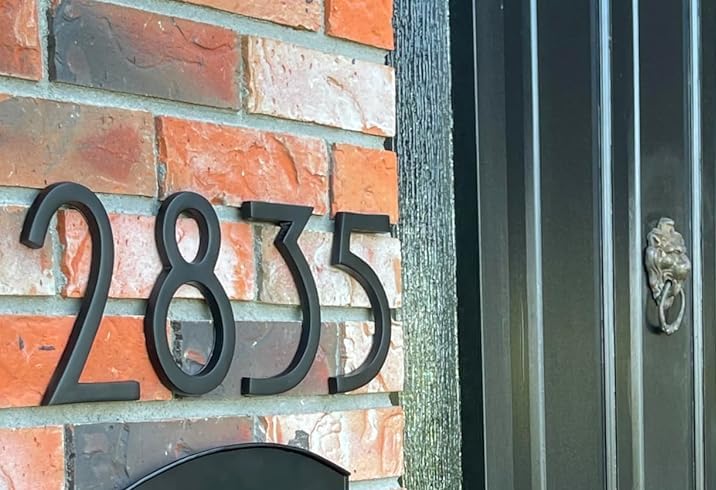 Snapklik.com : NACH Self Adhesive House Numbers For Outside, 6 Inch ...
