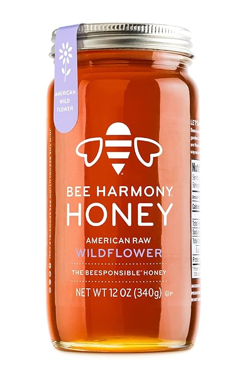Amazon.com : Bee Harmony American Raw Wildflower Honey, 12 OZ : Grocery ...