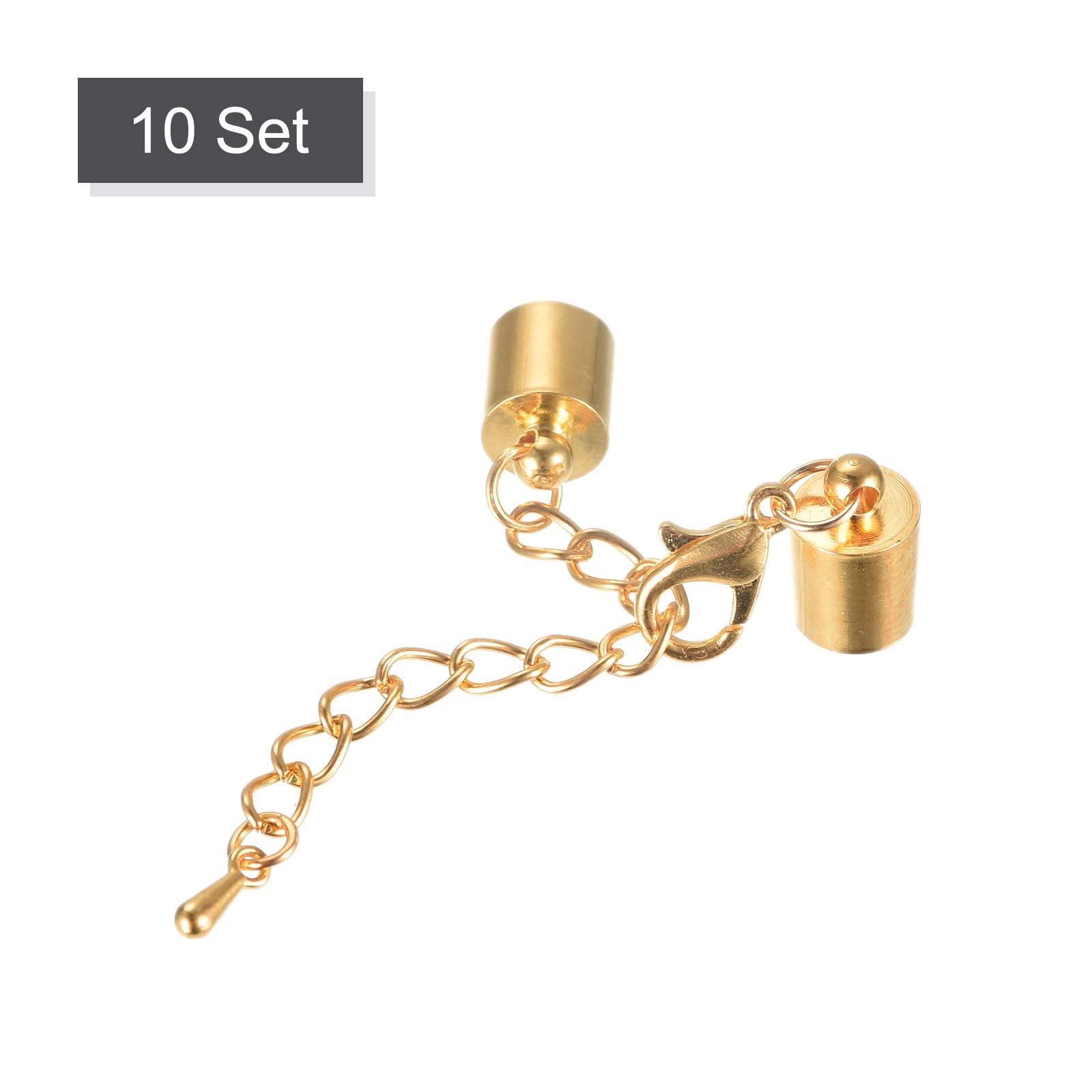Snapklik.com : Uxcell 10Sets 8mm Leather Cord End Caps