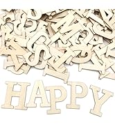 Amazon.com: 96Pcs Wooden Letters for Crafts, 3 Inch Unfinished Capital ...