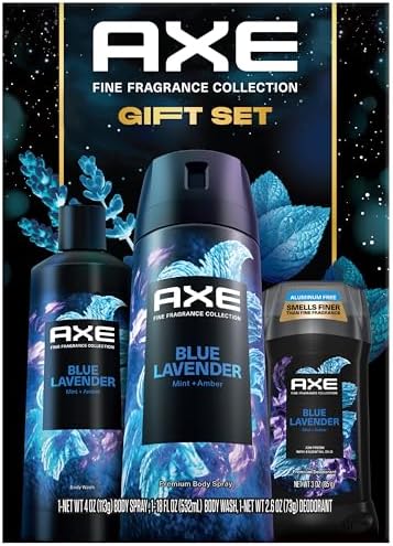 Amazon.com : AXE Blue Lavender Gift Set for Men – Men’s Body Wash, Body ...