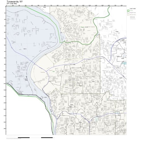 ZIP Code Wall Map of Tonawanda, NY ZIP Code Map Laminated: Amazon.com ...