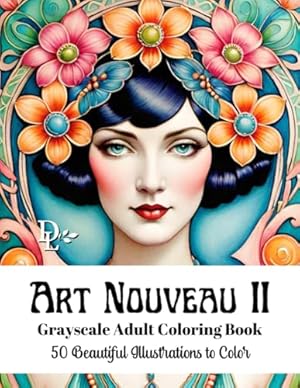 Amazon.com: Art Nouveau Butterflies II Grayscale Adult Coloring Book ...