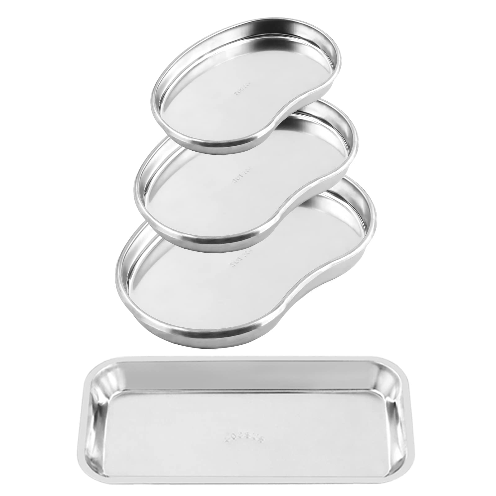 Amazon.com: Glarks 4 Pack 8.5" 7.9" 7.1" 304 Stainless Steel Kidney ...