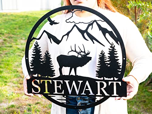 Amazon.com: Personalized Hunting Sign | Outdoor Metal Elk Sign with ...