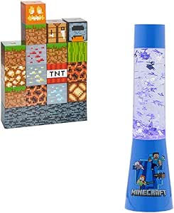 Amazon.com: Paladone Minecraft Block Building Lamp and Minecraft ...