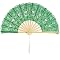 Amazon.com: choyaxo Cotton Lace Folding Hand Fans Embroidered Flowers ...
