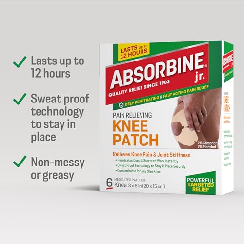 ABSORBINE JR. - Absorbine Jr. - Adesivos Alívio da Dor no Joelho, Patch ...