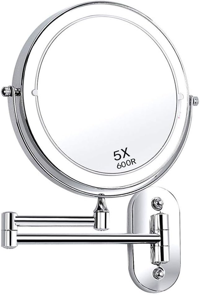 Amazon.com - 8'' Wall Mounted Mirror, Upgrade Auto Off LED Makeup ...