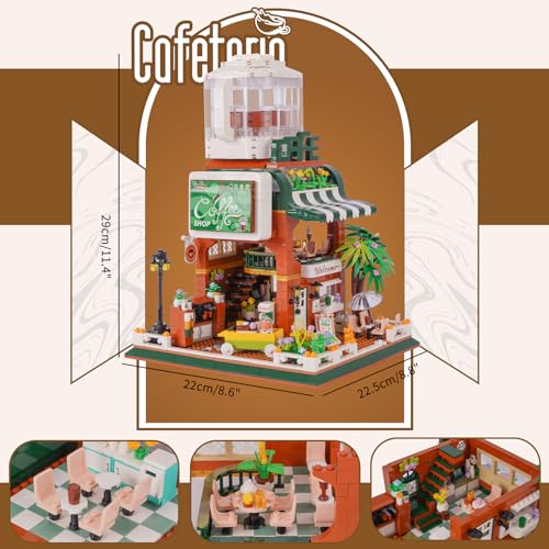 LULUFUN Building Blocks Set,City Cafe Building Blocks Model Set ...