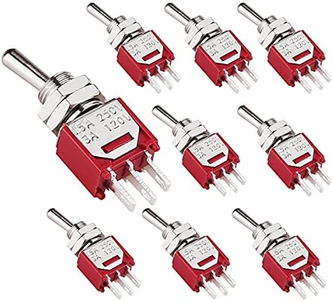 CLDIY 10pcs 2 Position 3 Pin SPDT Mini Micro AC 250V/1.5A 120V/3A ON/ON ...