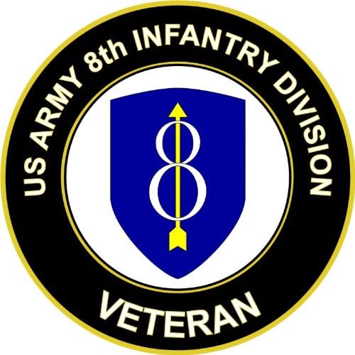 Amazon.com - 3.8" US Army 8th Infantry Division Veteran Decal Sticker