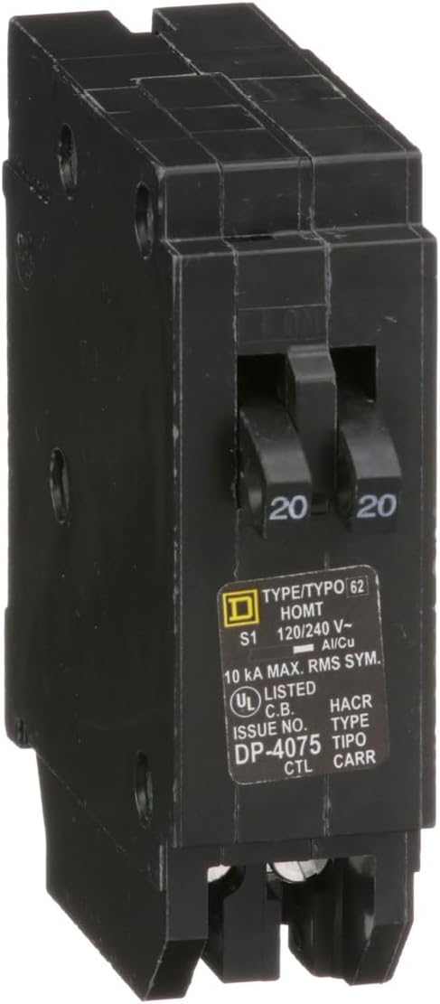 Square D by Schneider Electric HOMT1515CP Homeline 2-15 Amp Single-Pole ...