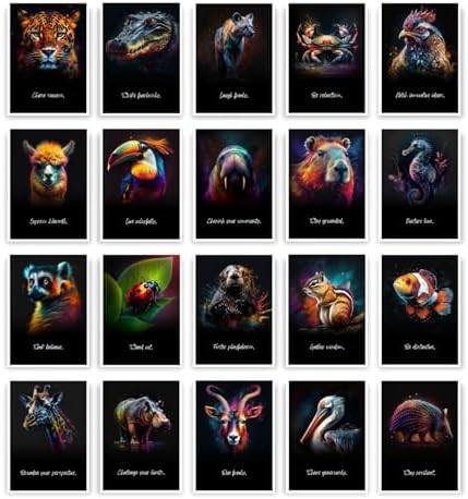 papeal Spirit Animals Daily Affirmation Cards by metaFox - Animal Art ...