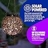 Amazon.com: Exhart Outdoor Garden Solar Lights, Round Glass and Metal ...
