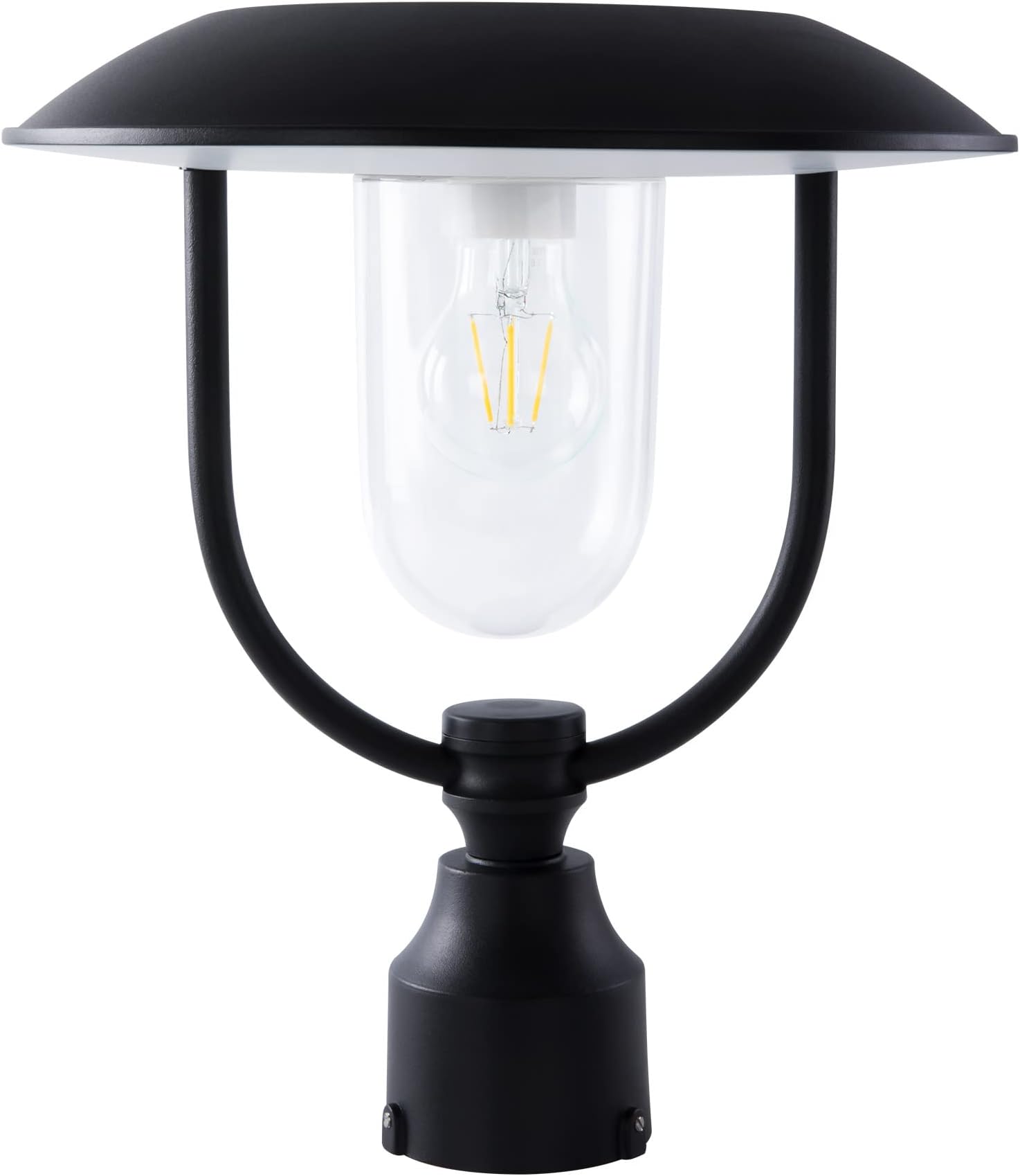 LUTEC Solar Lamp Post Light Outdoor, Dusk to Dawn Exterior Pole Lights ...